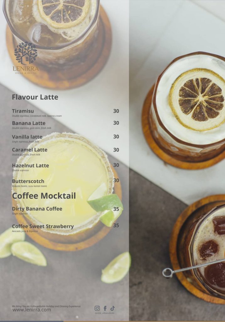 Download Menu Lenirra Resto Bogor